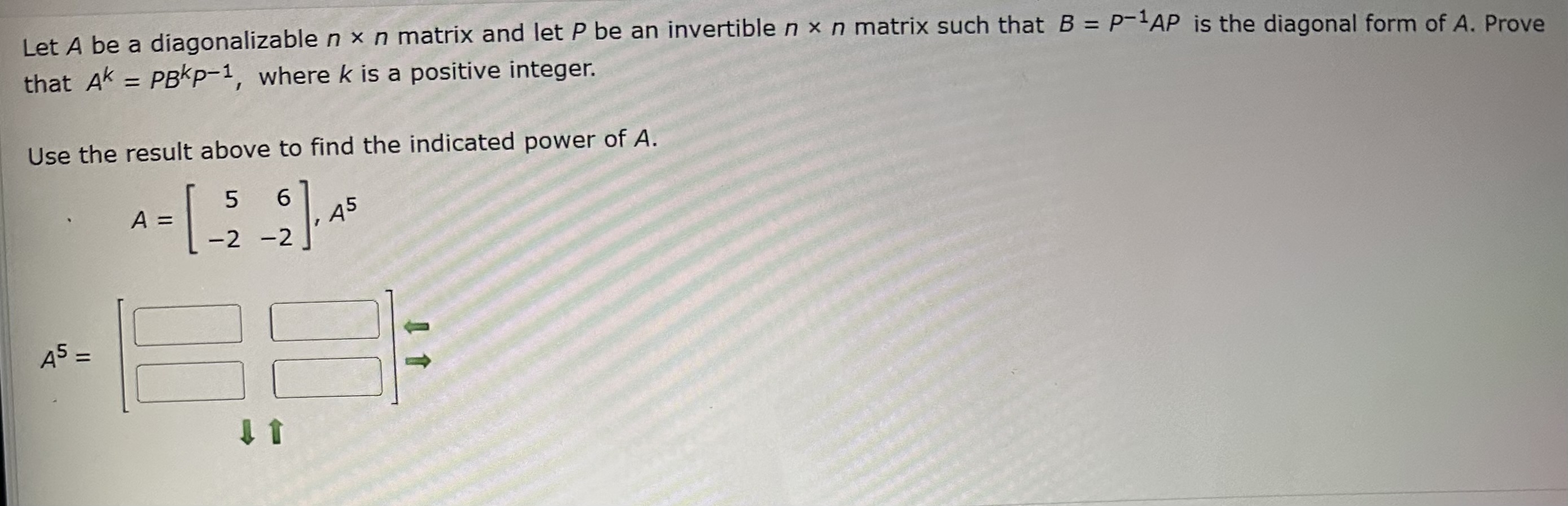 Solved Let A be a diagonalizable n×n matrix and let P be an | Chegg.com