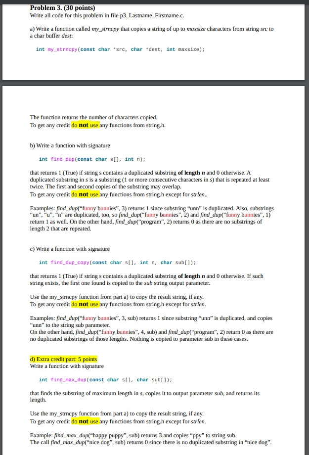 Solved Problem 3. (30 points) Write all code for this | Chegg.com