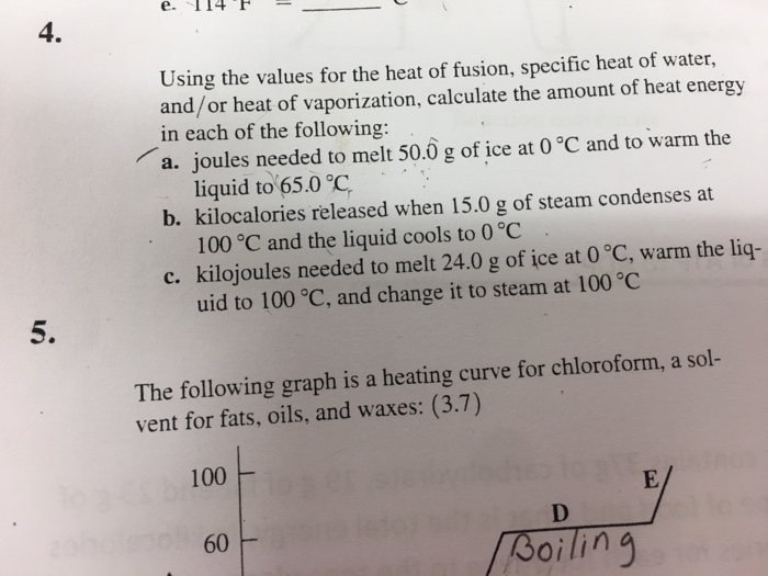 Solved Using the values for the heat of fusion, specific | Chegg.com