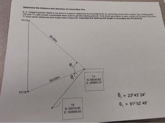 Solved Determine the distance and direction of a boundary | Chegg.com