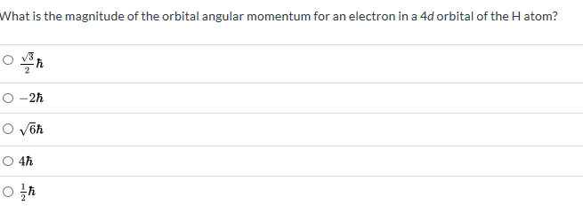Solved What is the magnitude of the orbital angular momentum | Chegg.com