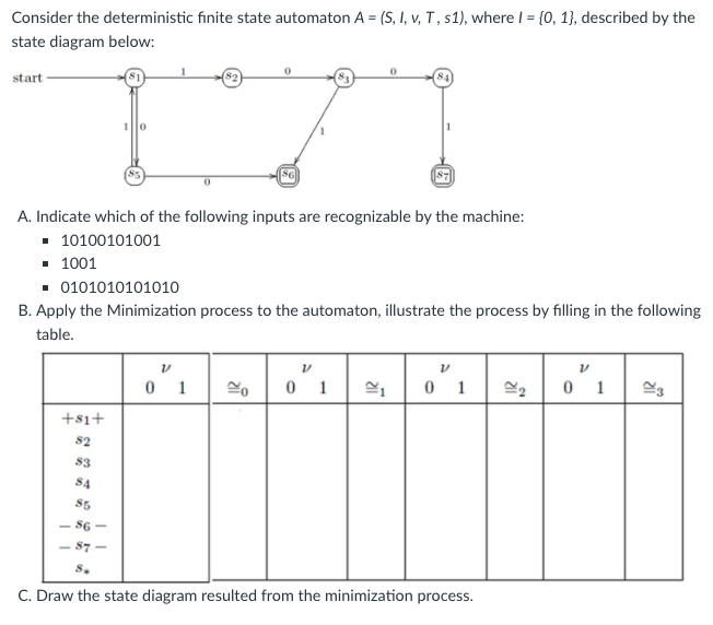 Solved Consider the deterministic finite state automaton A = | Chegg.com