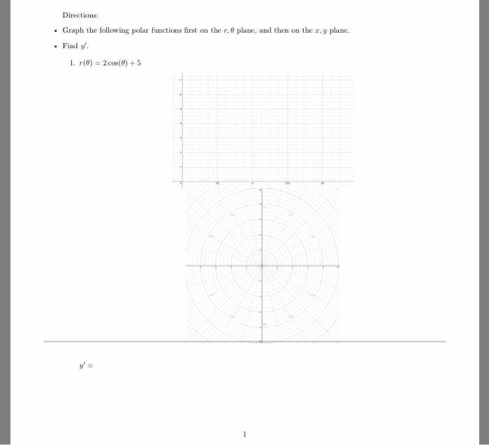 Solved Directions Graph the following polar functions first | Chegg.com