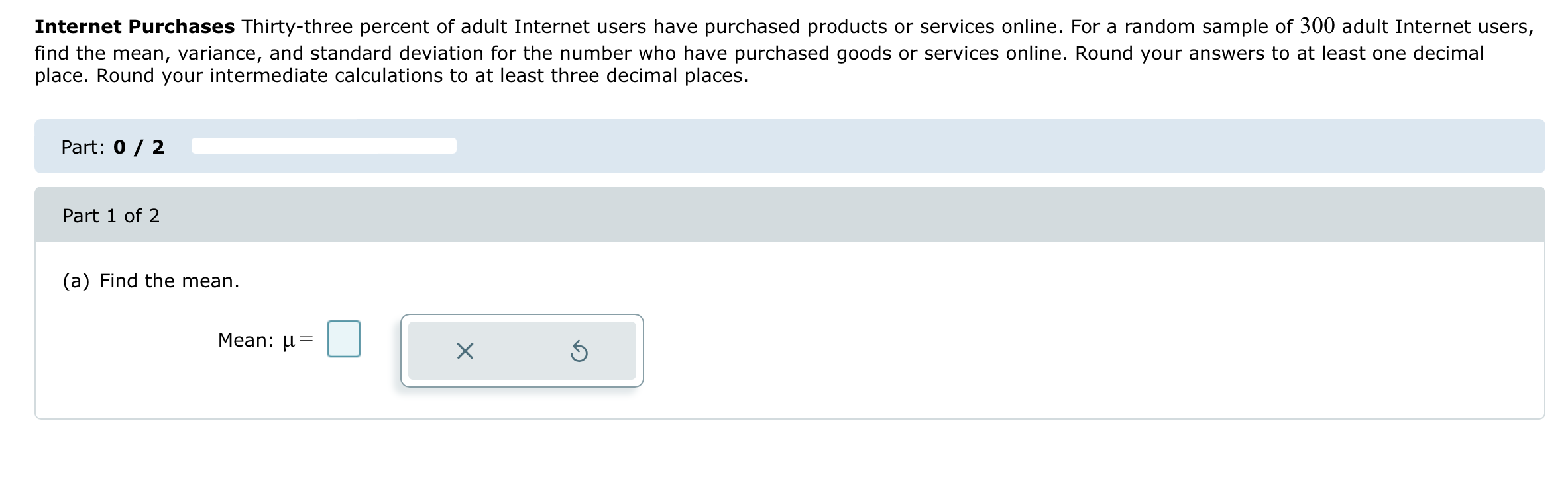 Solved Internet Purchases Thirty-three percent of adult | Chegg.com