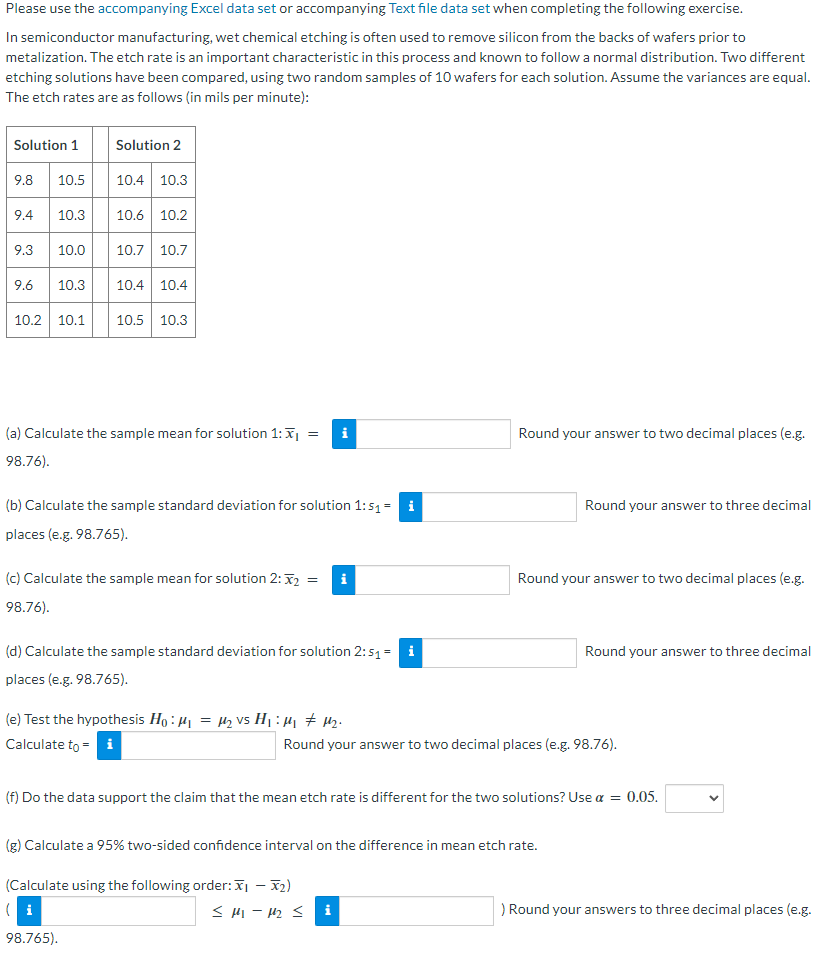 Solved Please use the accompanying Excel data set or | Chegg.com