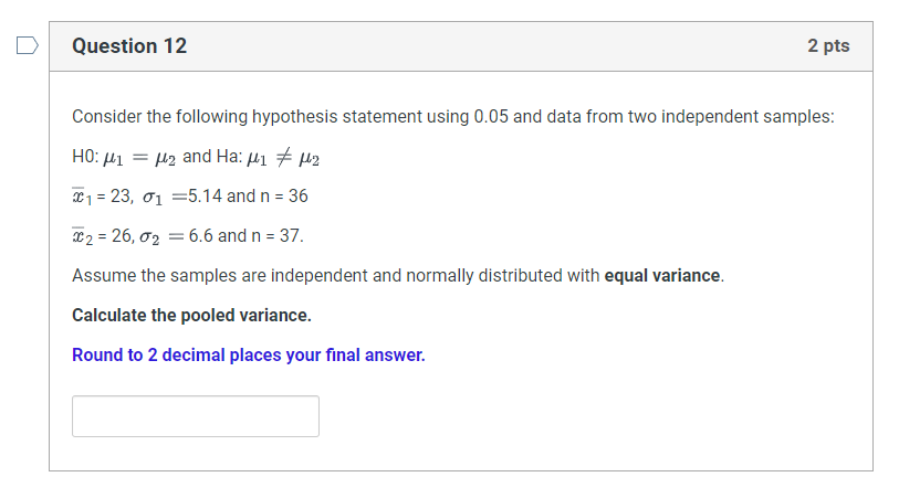 Solved Consider the following hypothesis statement using | Chegg.com