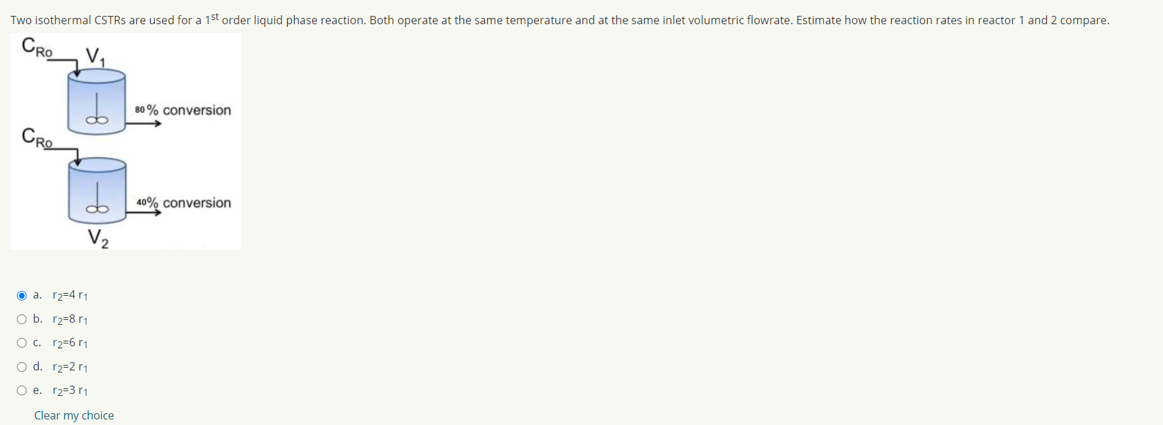 Solved Two isothermal CSTRs are in series for the 2nd order | Chegg.com