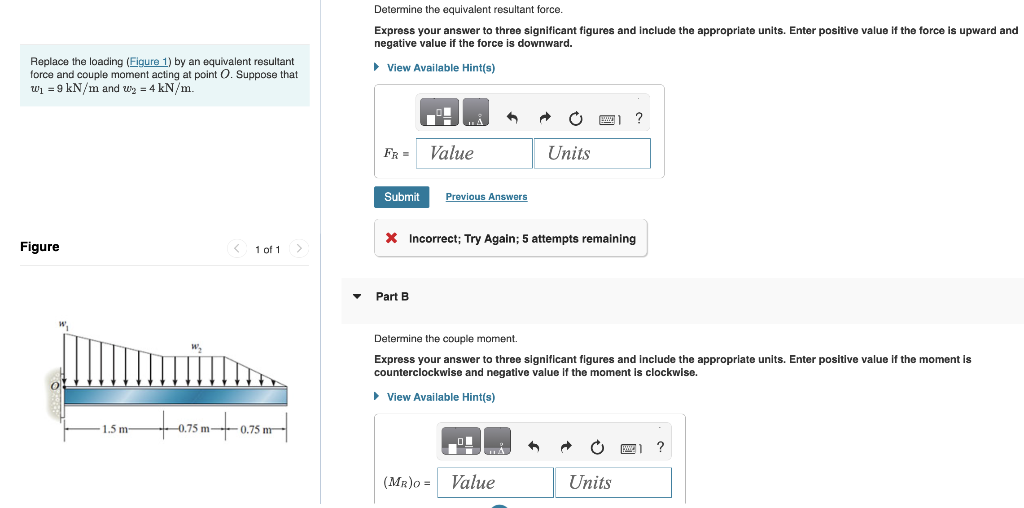 Solved Determine the equivalent resultant force. Express | Chegg.com