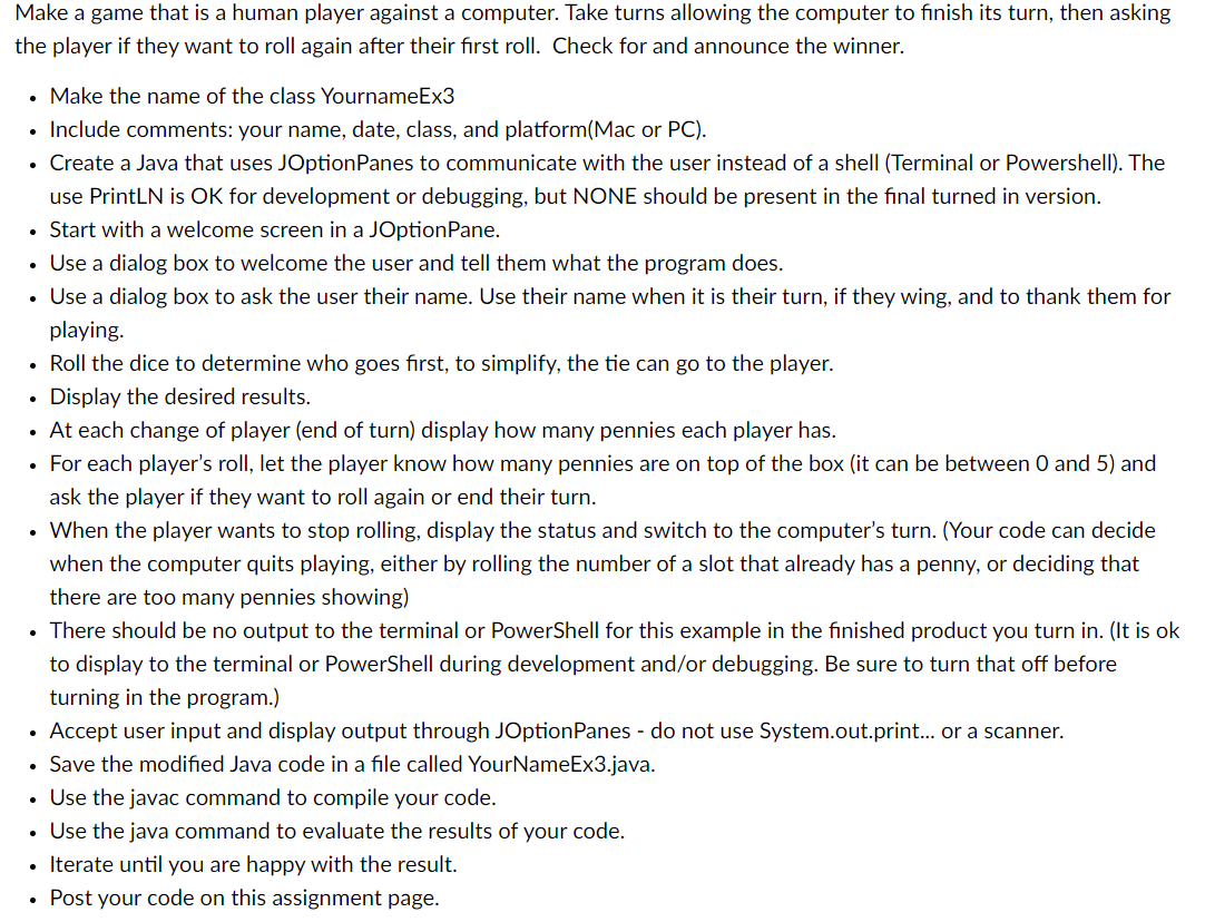 Solved Introducing JOptionPane and Looping The Learning | Chegg.com