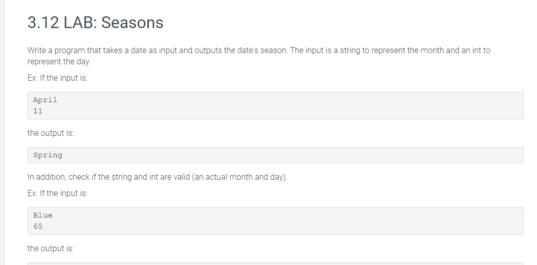 Solved Write A Program That Takes A Date As Input And