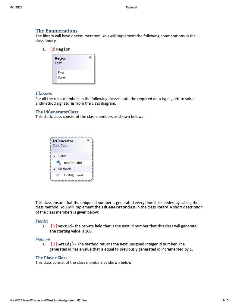01202 8/1/2021 Rational Programming II Assignment 2 | Chegg.com