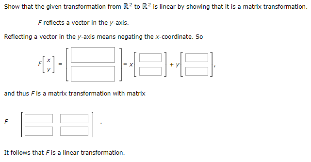 Solved Show that the given transformation from R2 to R2 is | Chegg.com