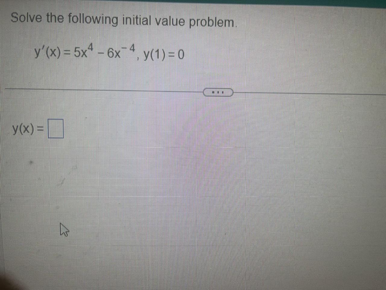 Solved Solve the following initial value problem. | Chegg.com