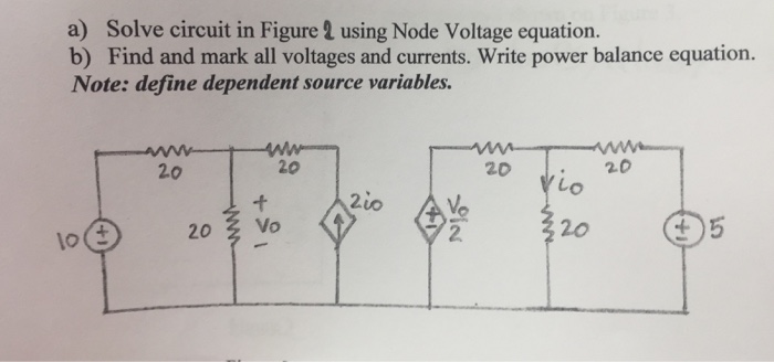 Solved Solve circuit in Figure using Node Voltage equation. | Chegg.com