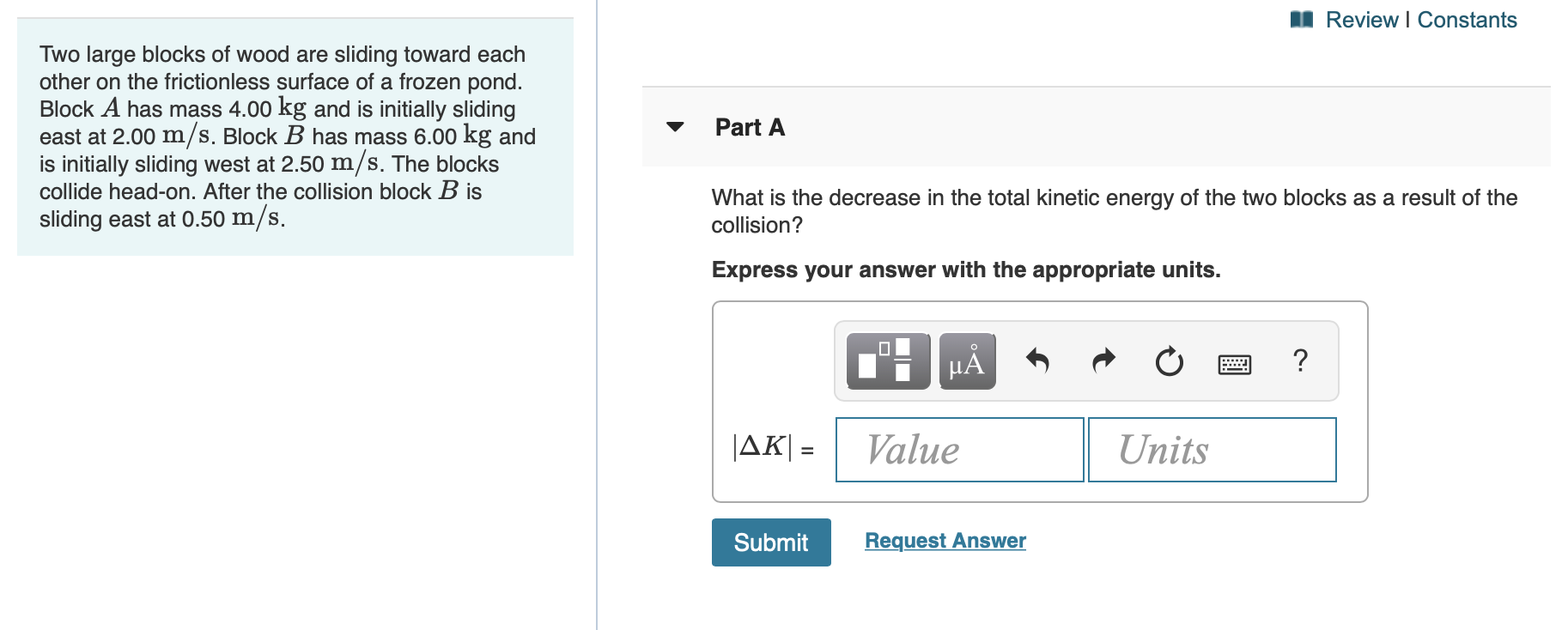 Solved MI Review | Constants Two large blocks of wood are | Chegg.com