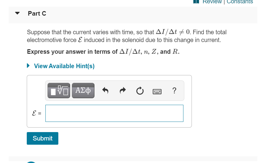 Solved Review Constants The self-inductance L is defined to | Chegg.com