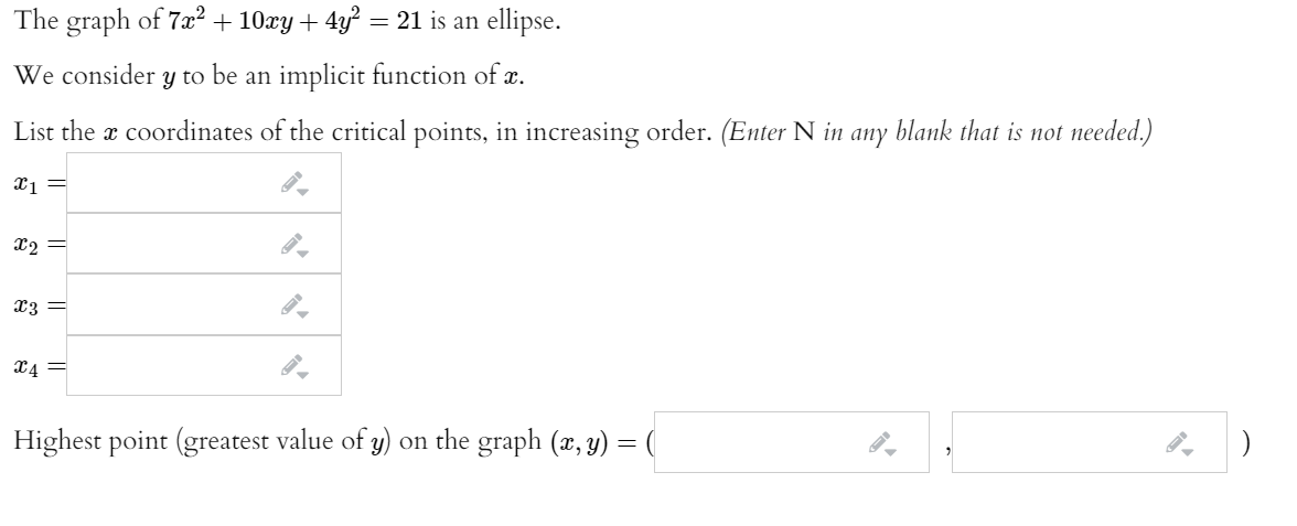 Solved The graph of 7x2 + 10xy + 4y2 21 is an ellipse. We | Chegg.com