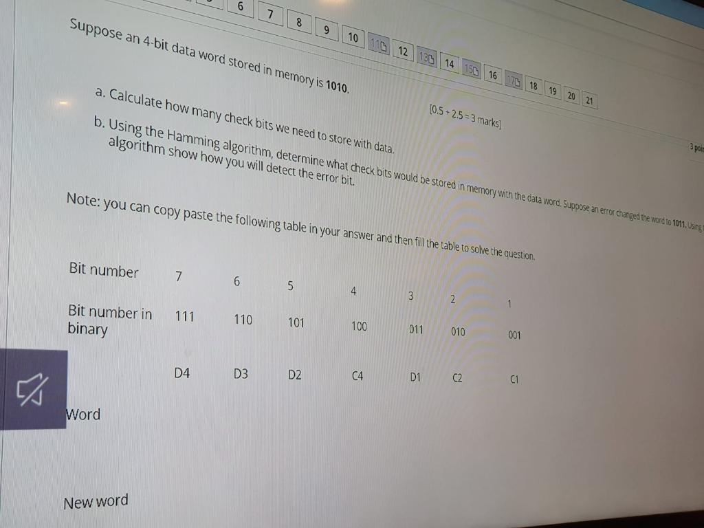 Solved 6 7 Suppose an 4-bit data word stored in memory is | Chegg.com