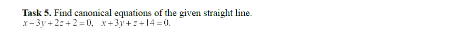 Solved Task 5. Find canonical equations of the given | Chegg.com