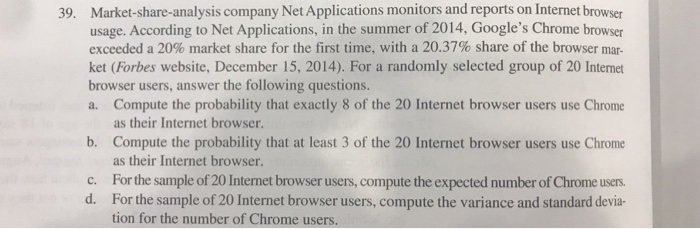 Solved Market-share-analysis company Net Applications | Chegg.com