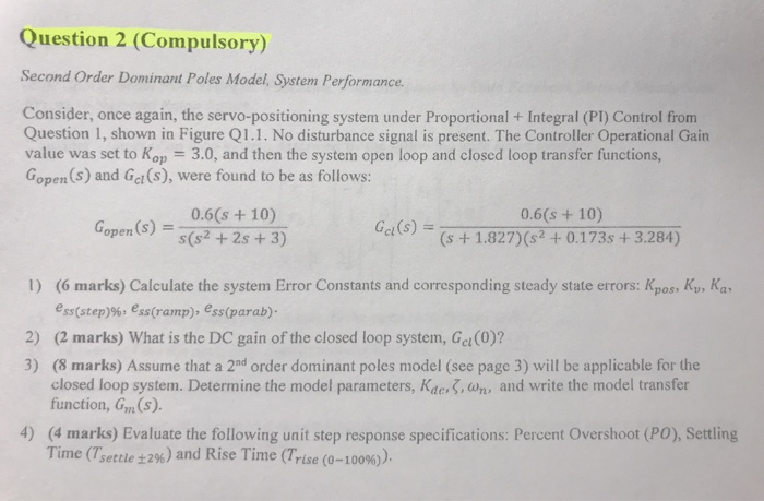 Solved Consider the block diagram of the servo-control | Chegg.com