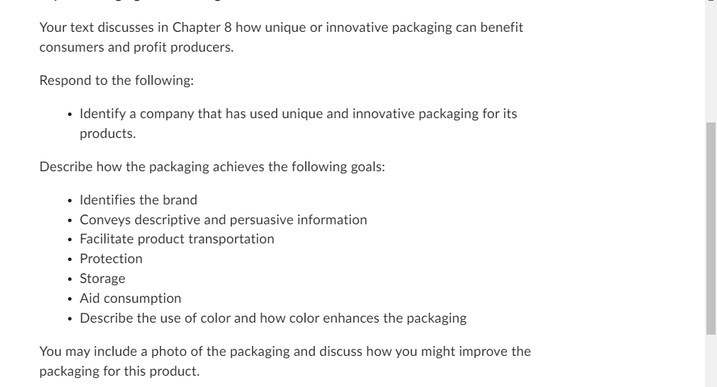 Solved Your text discusses in Chapter 8 how unique or | Chegg.com