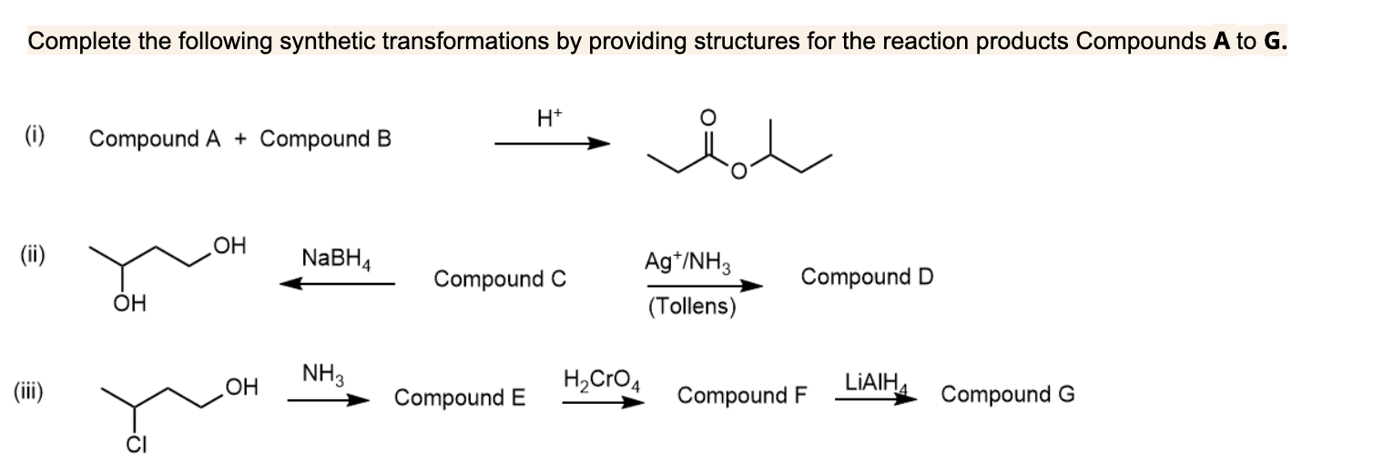 Solved Complete the following synthetic transformations by | Chegg.com