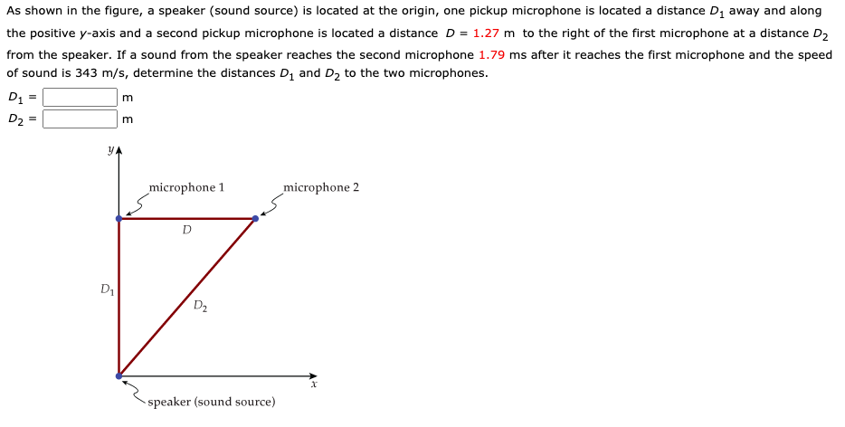 Solved As shown in the figure, a speaker (sound source) is | Chegg.com