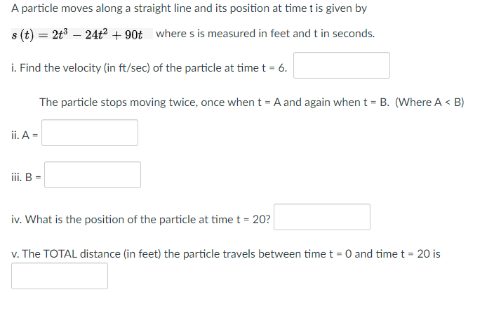 Solved A particle moves along a straight line and its | Chegg.com