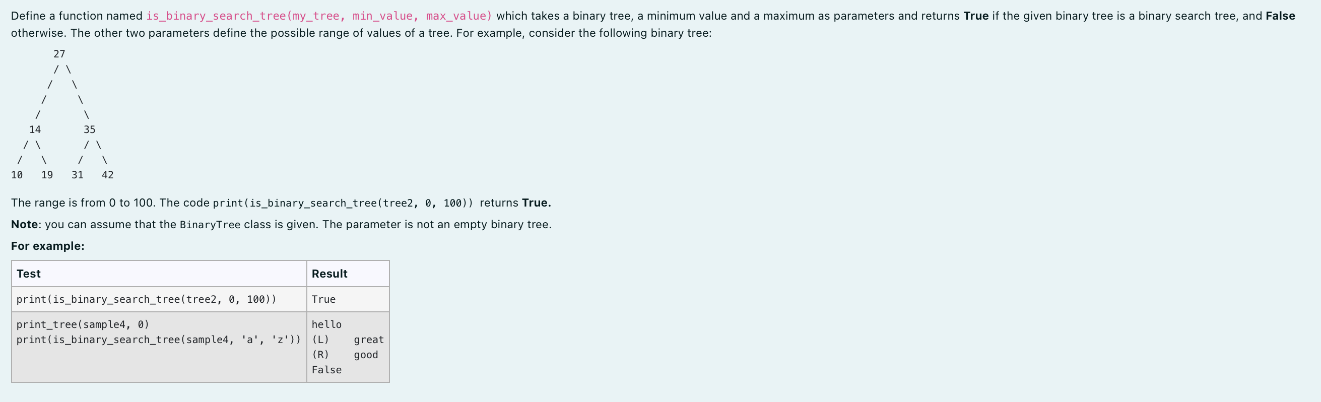 Solved Define a function called create_bst_from_list(values) | Chegg.com