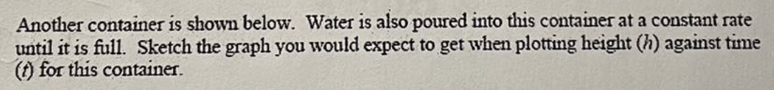 Another container is shown below. Water is also | Chegg.com