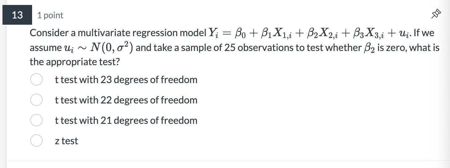 Solved Consider a multivariate regression model | Chegg.com