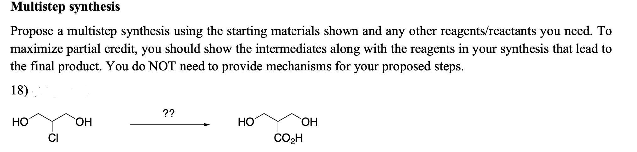 Solved Multistep synthesis Propose a multistep synthesis | Chegg.com