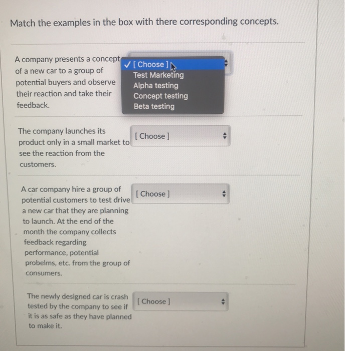 Solved Match the examples in the box with there | Chegg.com