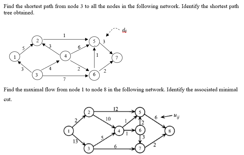 Solved 3 Find The Maximal Flow From Node 1 To Node 8 In The 