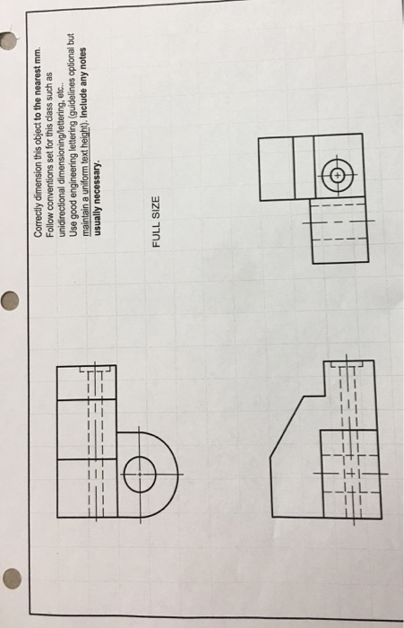 Solved Correctly dimension this object to the nearest mm | Chegg.com