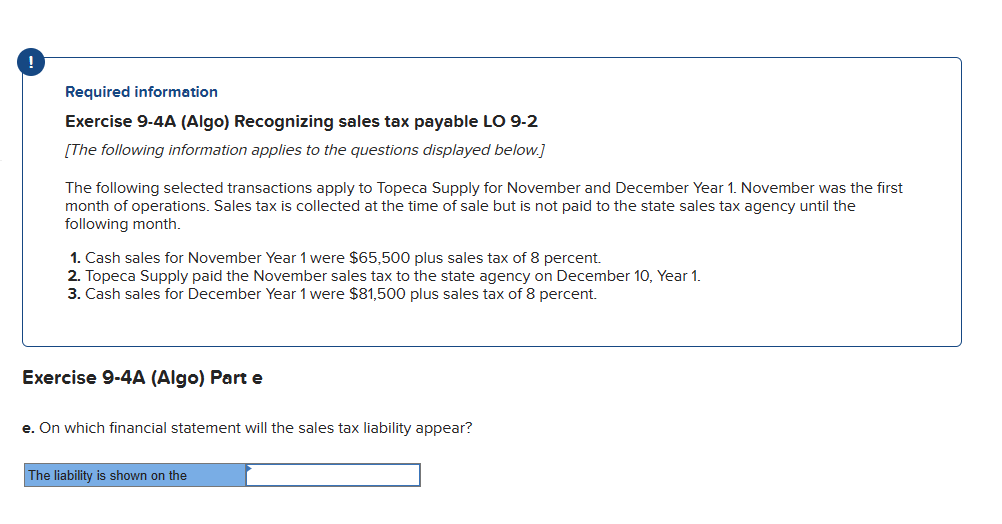 Solved Required information Exercise 9-4A (Algo) Recognizing | Chegg.com