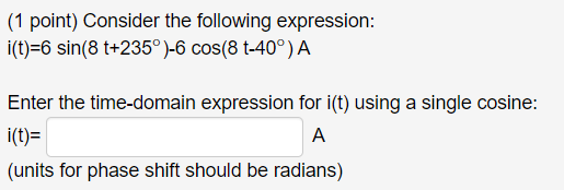 Solved (1 point) Consider the following expression: | Chegg.com