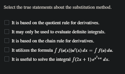Solved Select the true statements about the substitution | Chegg.com
