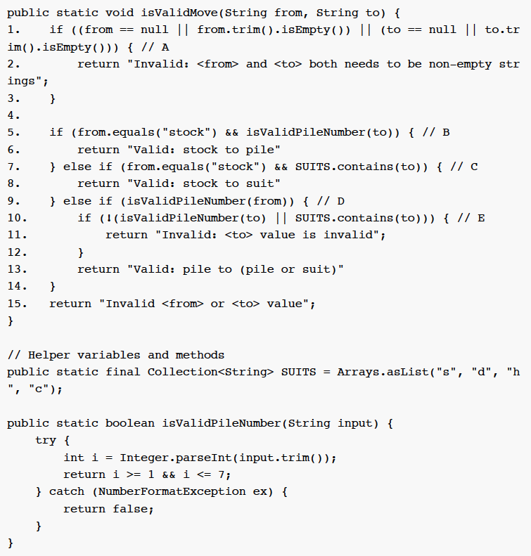 Solved Q1 - A. Provide six tests (as calls to | Chegg.com