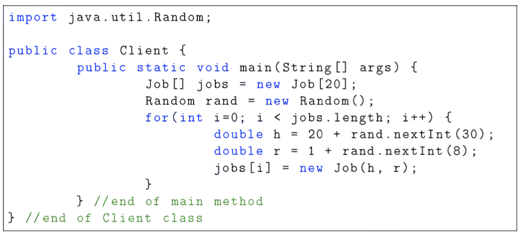 Solved Consider the following client code that creates an | Chegg.com