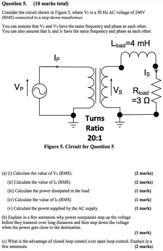 Solved Question 5. (10 marks total) Consider the circuit | Chegg.com
