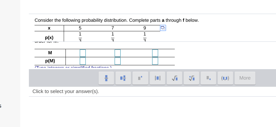 Solved Consider the following probability distribution. | Chegg.com
