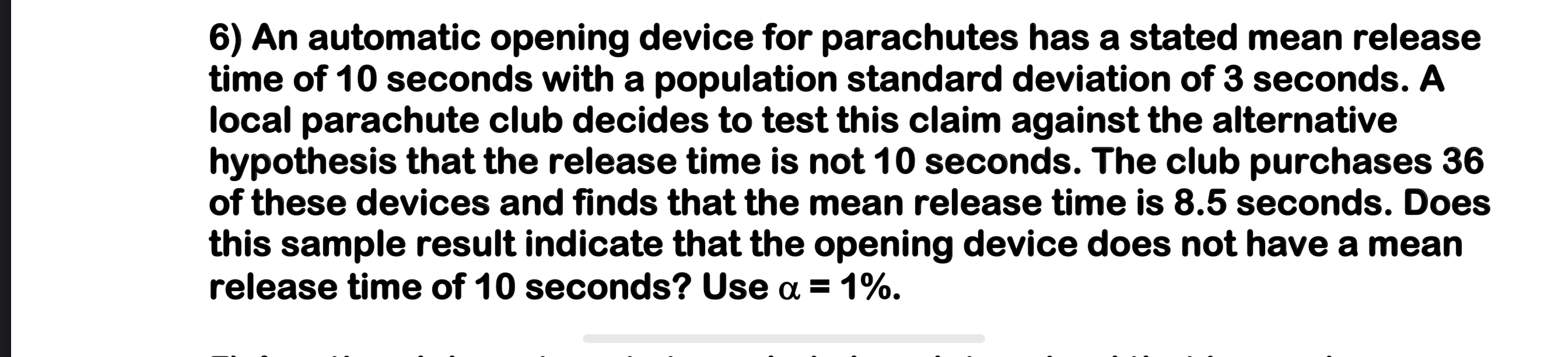 Solved 6) An automatic opening device for parachutes has a | Chegg.com