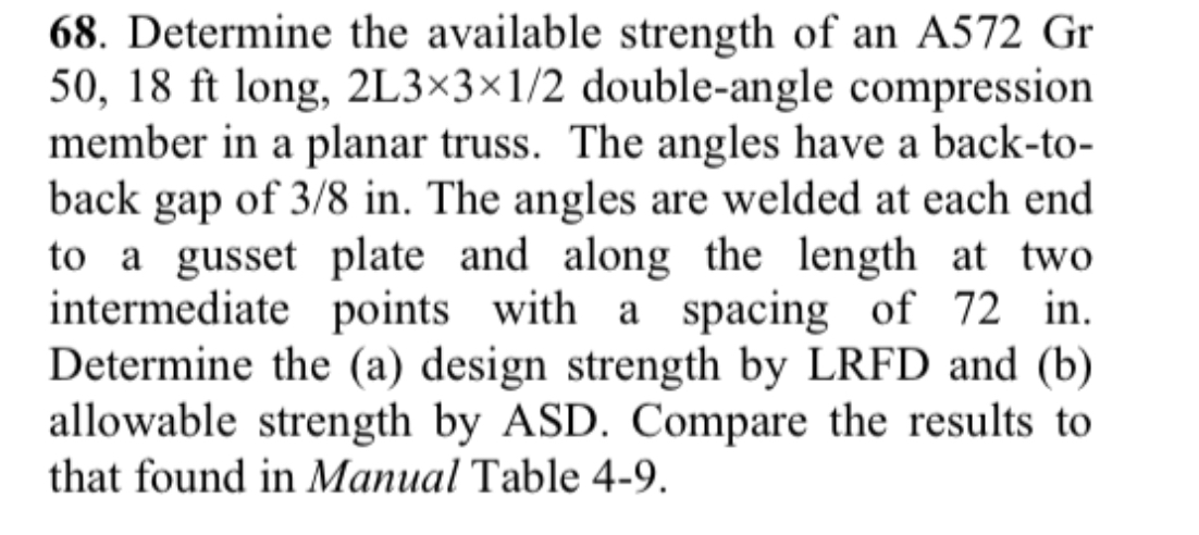 Solved Determine the available strength of an A572 | Chegg.com