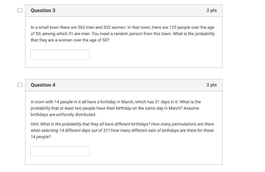 Solved Question 1 2 pts If you were to toss a fair coin 22 | Chegg.com