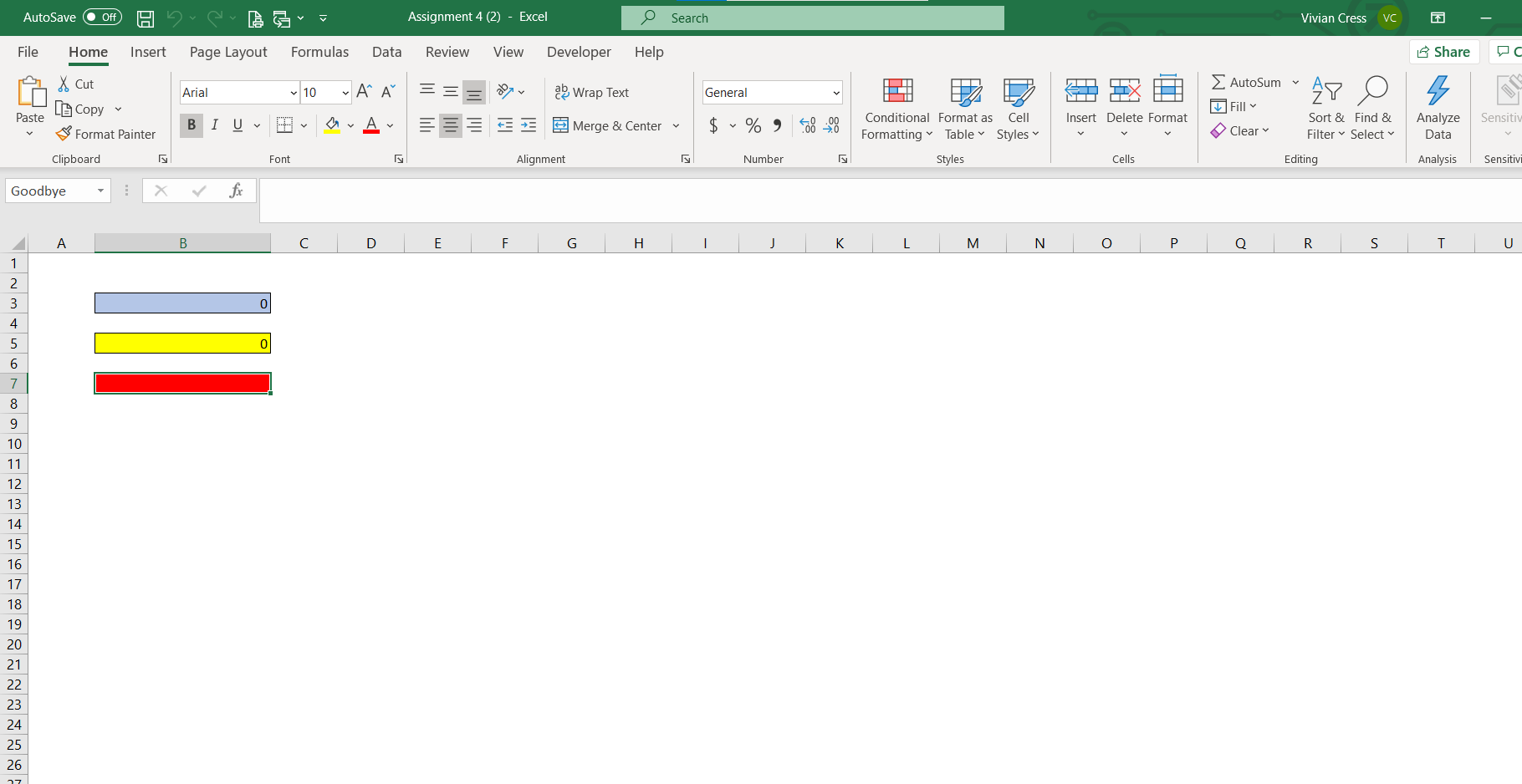 AutoSave Off v © Assignment 4 (2) - Excel O Search | Chegg.com