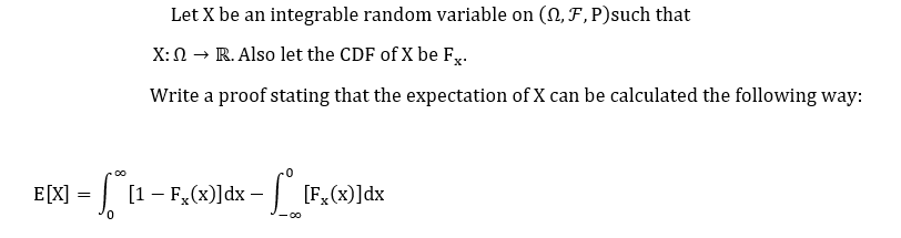 Solved Let X be an integrable random variable on (1,F,P)such | Chegg.com