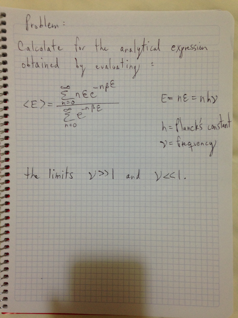 Solved Problem: Calculate for the analytical expression | Chegg.com