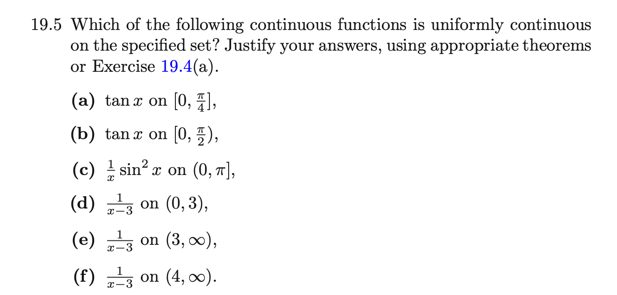 Solved 19.5 Which of the following continuous functions is | Chegg.com